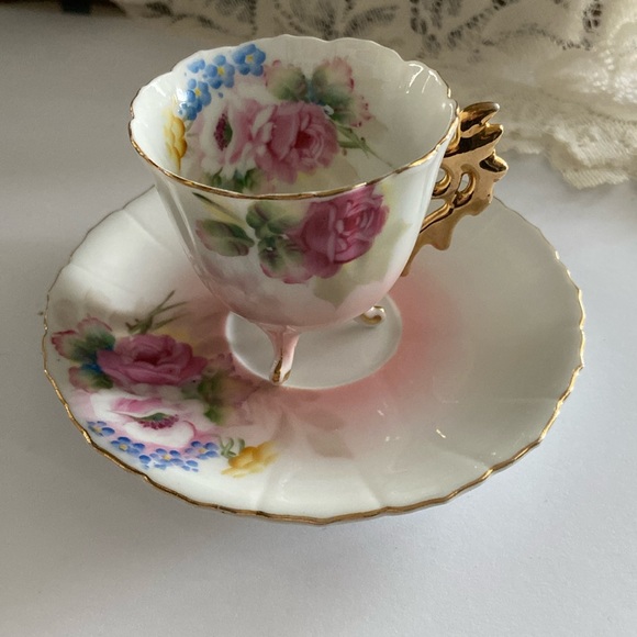 Other | Vintage Floral Teacup | Poshmark